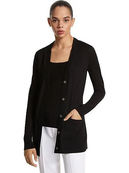 Michael Kors Cashmere Cardigan - Black
