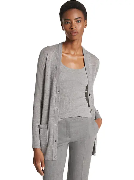 Michael Kors Cashmere Cardigan - Grey