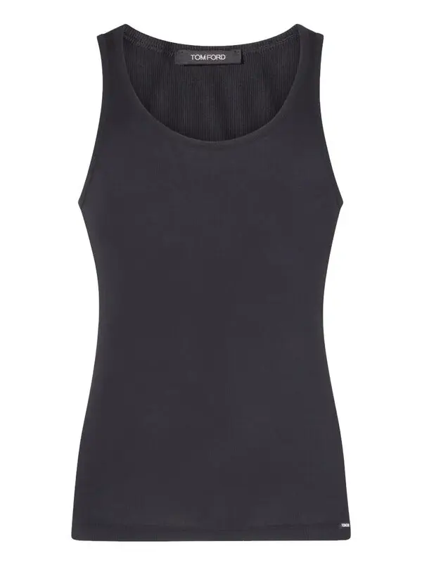 TOM FORD Cotton Blend Tank Top - Black