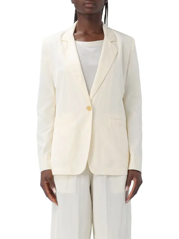 FORTE_FORTE Collared Jacket - White