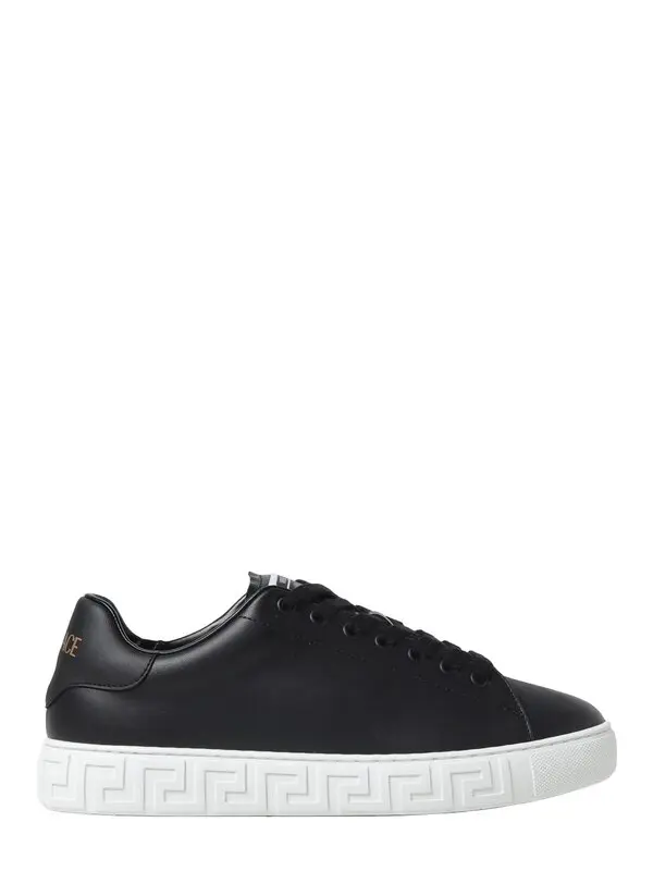 Versace Leather Sneakers - Black