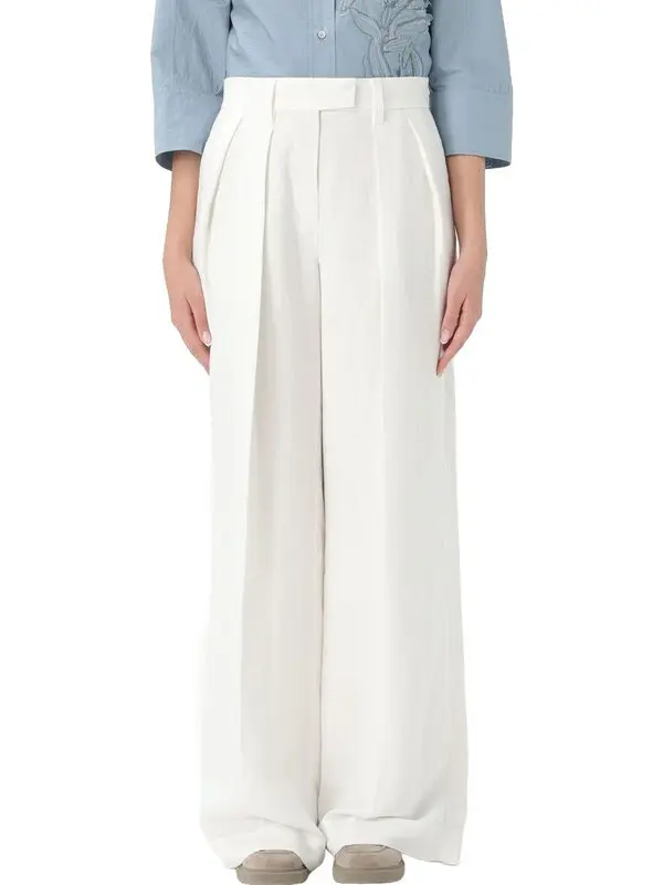 Brunello Cucinelli Wide Leg Pants - White
