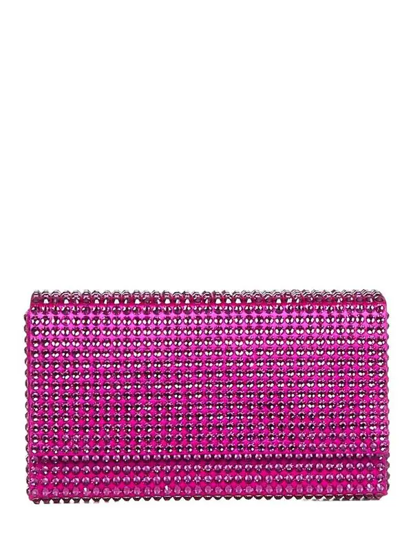Amina Muaddi Superamini Paloma Clutch - Purple