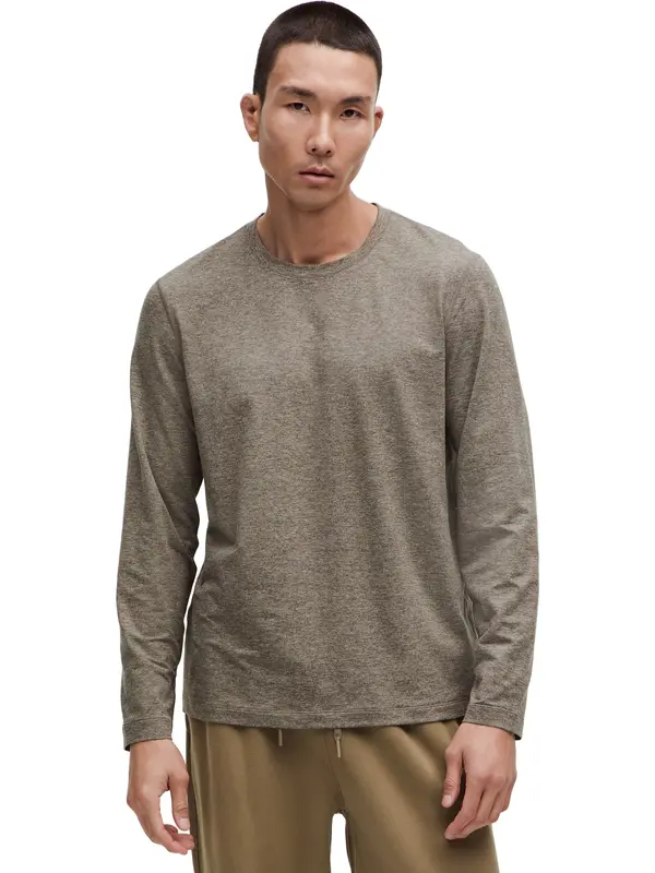 Lululemon Soft Jersey Long-sleeve Shirt - Heathered Rover/heathered Thunder Brown