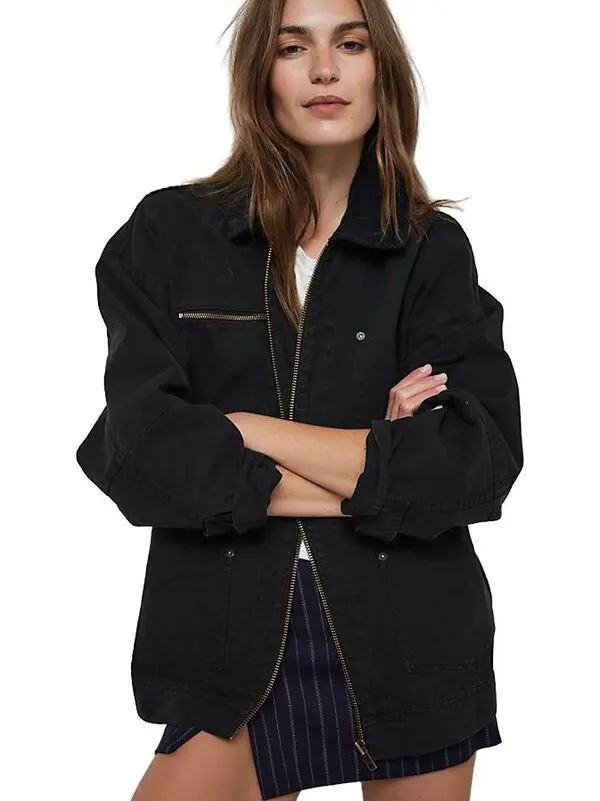 Free People We The Free Canvas Jacket - Black