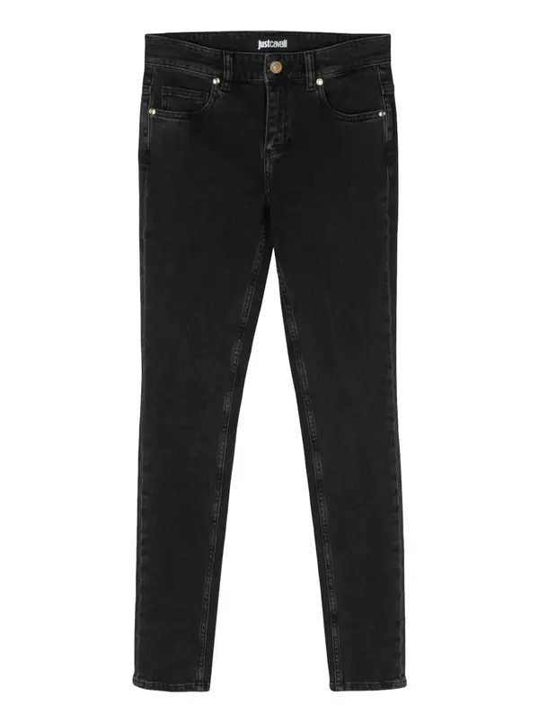 Just Cavalli Fringed Skinny Jeans - Black