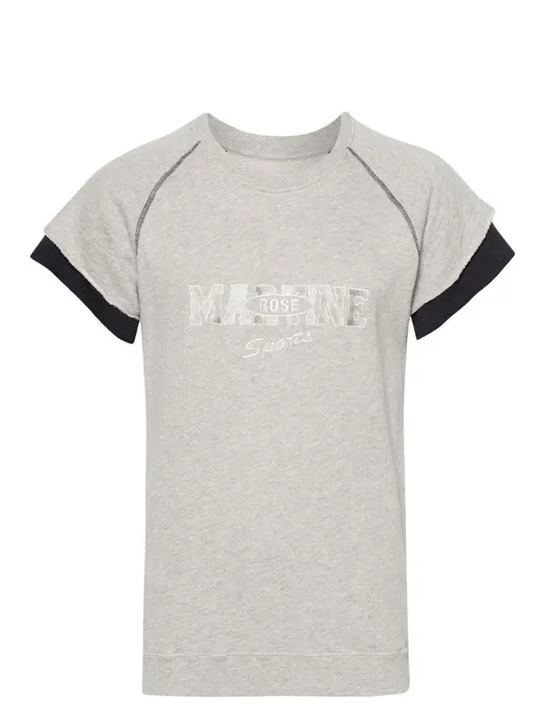 Martine Rose Logo-embroidered Layered T-shirt - Grey