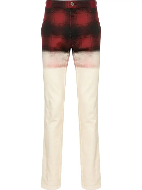 MAISON MARGIELA X Pendleton Checked Skinny Jeans - Neutrals