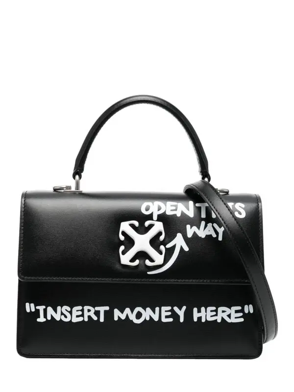 Off-White Jitney 1.4 Leather Tote - Black