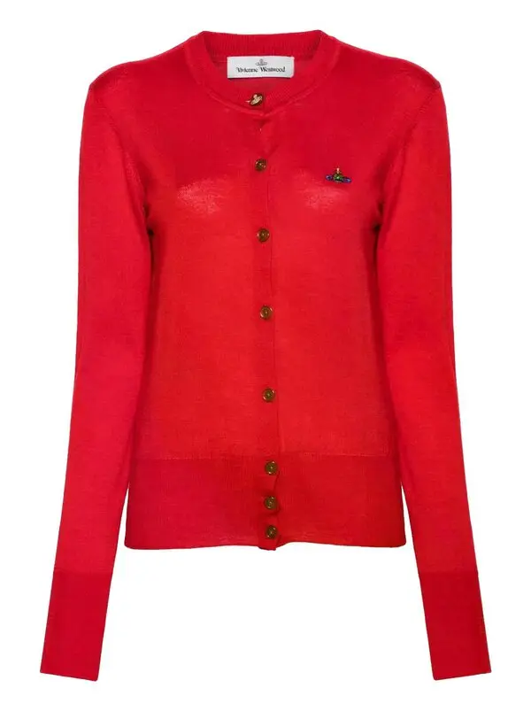 VIVIENNE WESTWOOD Fine-knit Cardigan - Red