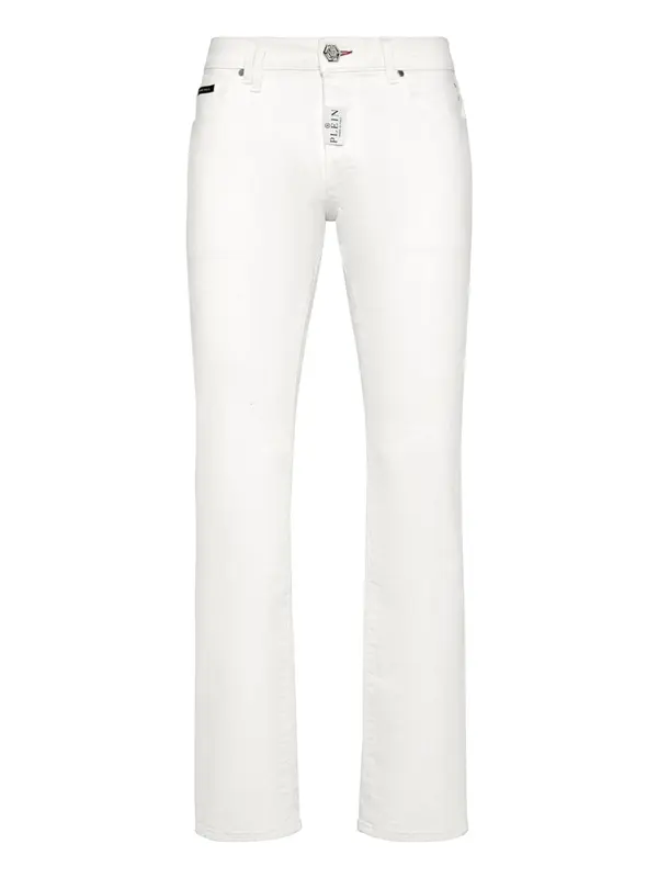 Philipp Plein Low-rise Straight-leg Jeans - White