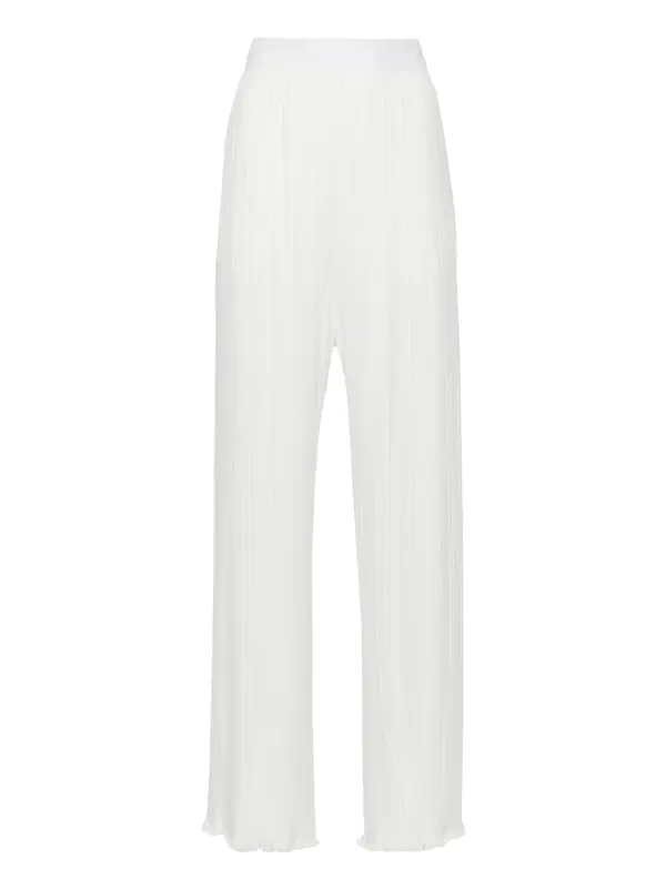LANVIN Straight-leg Pleated Trousers - White