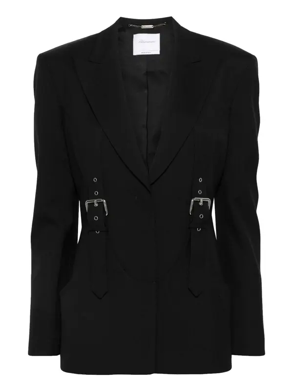 Blumarine Buckle-detailed Blazer - Black