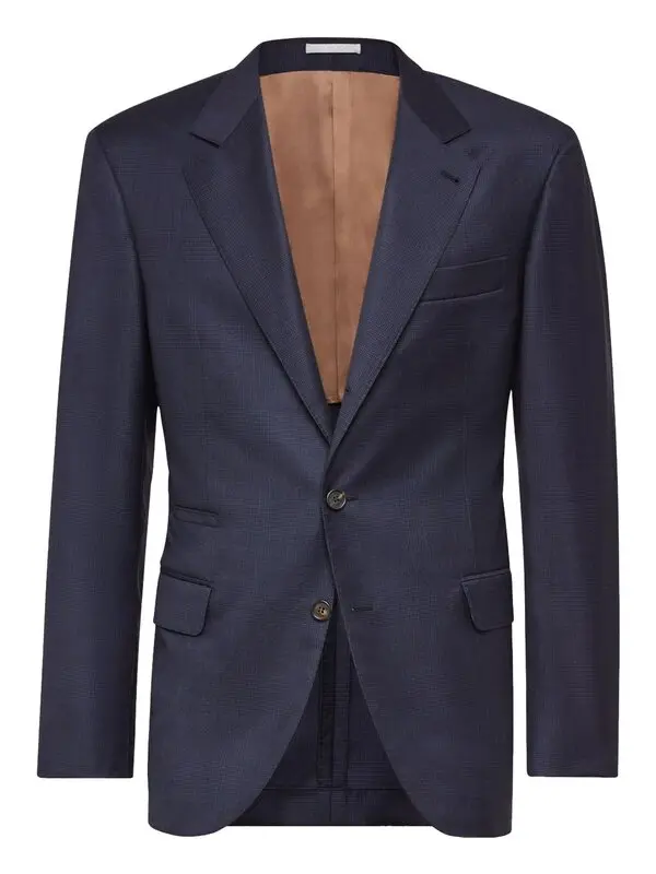 Brunello Cucinelli Single-breasted Virgin-wool Blazer - Blue