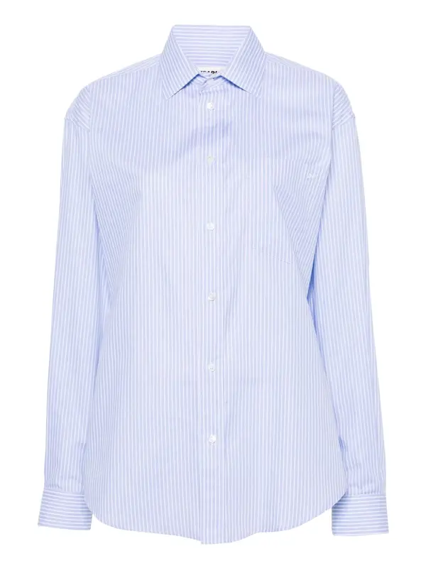 DARKPARK Anne Striped Cotton Shirt - Blue