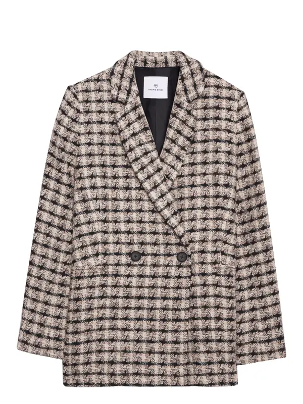 ANINE BING Diana Tweed Blazer - Neutrals