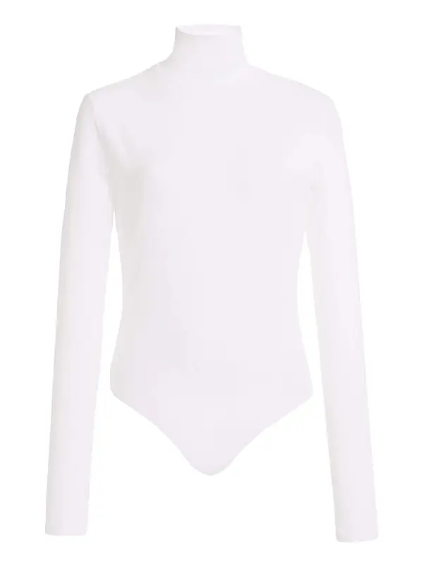 Another Tomorrow Roll-neck Long-sleeve Bodysuit - White