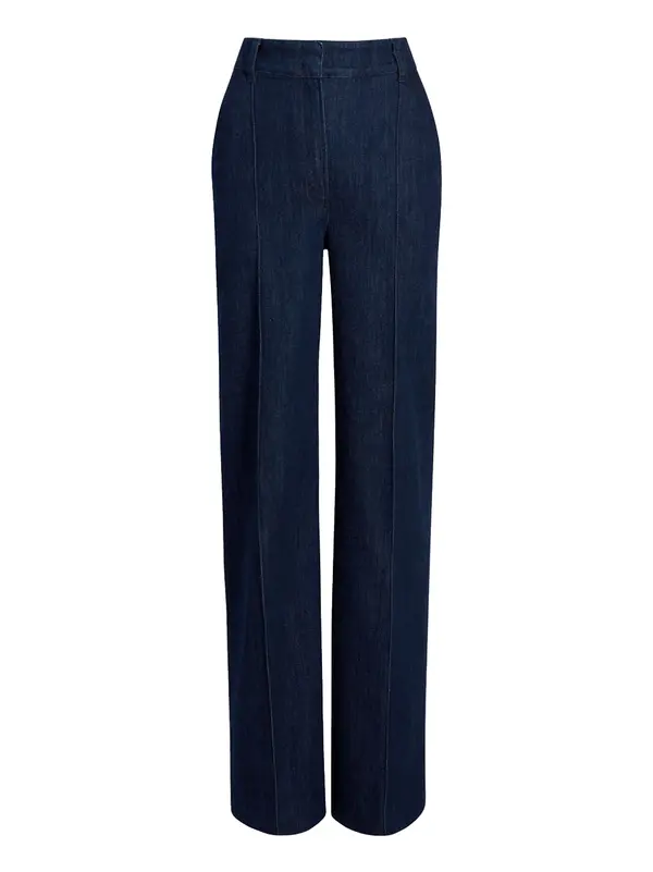 Another Tomorrow High-rise Denim Trousers - Blue
