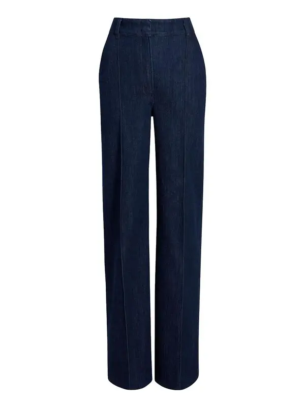 Another Tomorrow High-rise Denim Trousers - Blue