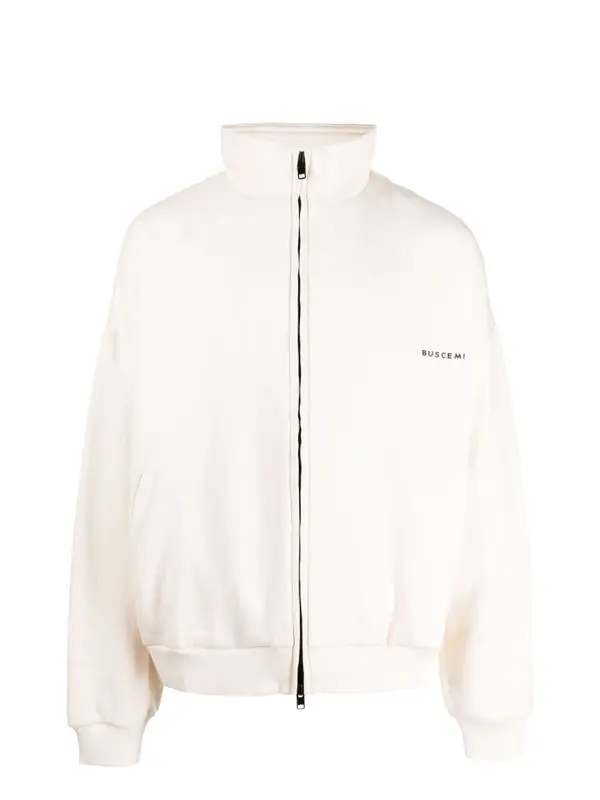 Buscemi Cotton Fleece Bomber Jacket - Neutrals