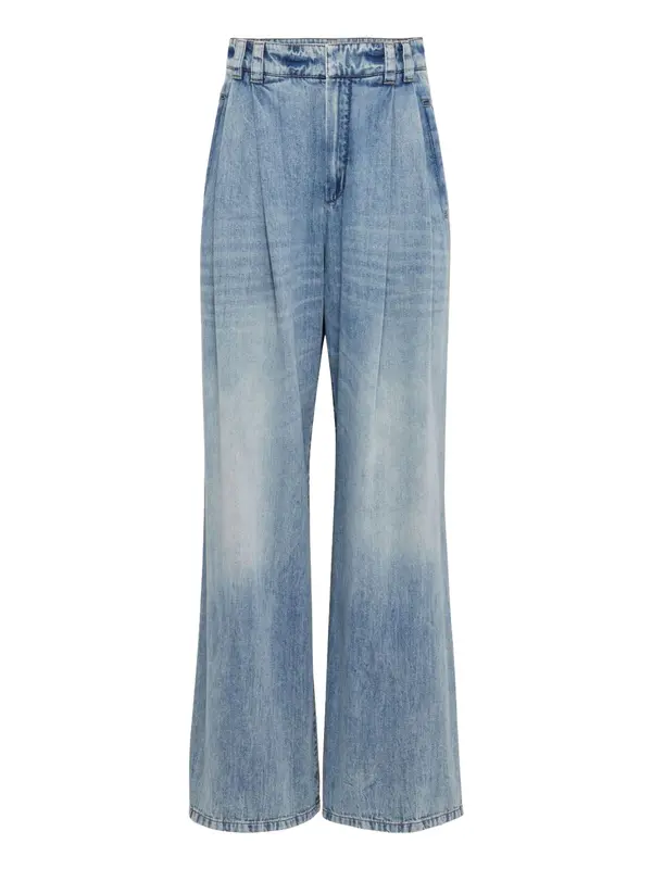 Brunello Cucinelli Low-rise Wide-leg Jeans - Blue