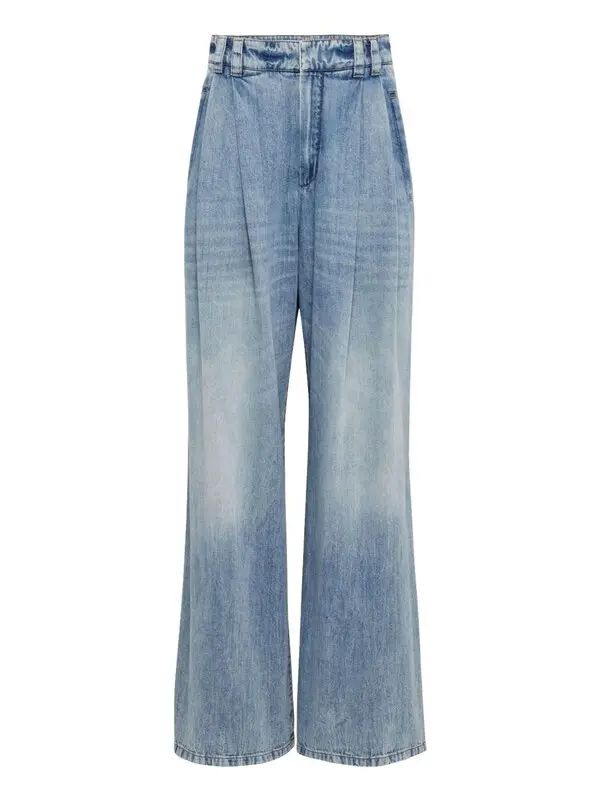 Brunello Cucinelli Low-rise Wide-leg Jeans - Blue