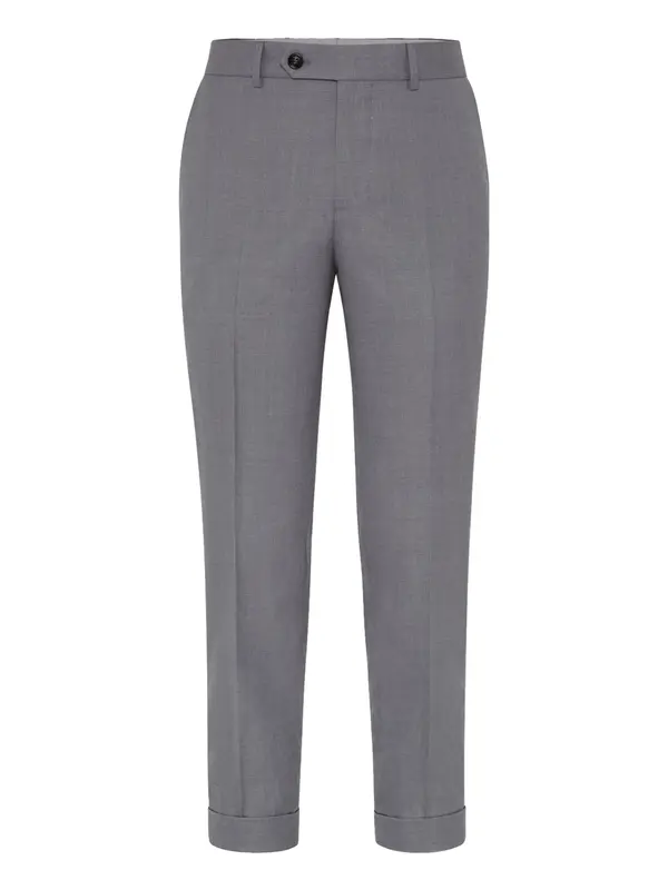 Brunello Cucinelli Tapered-leg Tailored Trousers - Grey