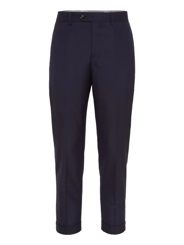 Brunello Cucinelli Straight-leg Cashmere Trousers - Blue