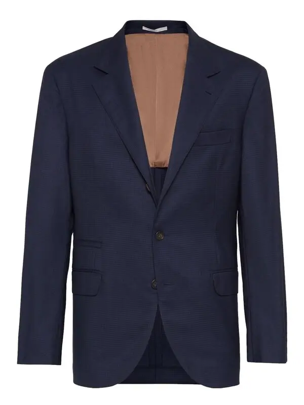 Brunello Cucinelli Single-breasted Virgin-wool Blazer - Blue