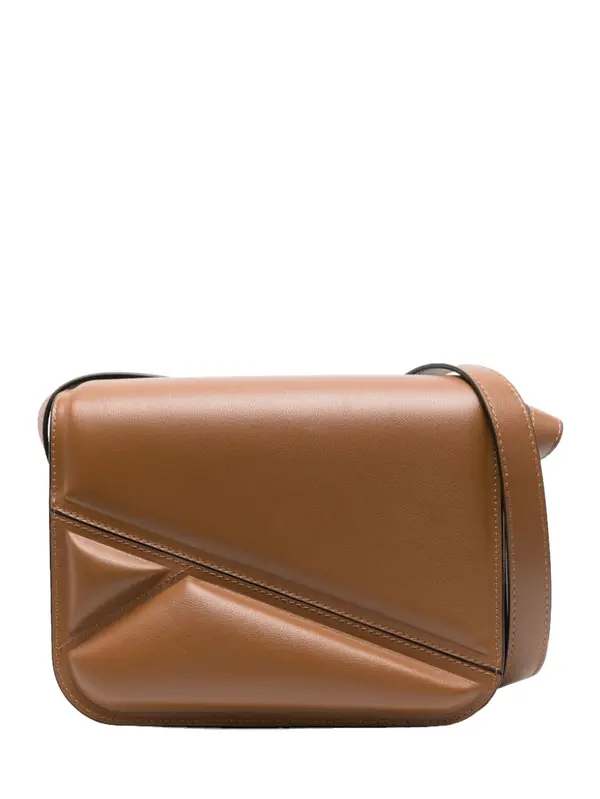 WANDLER Oscar Trunk Leather Crossbody Bag - Brown