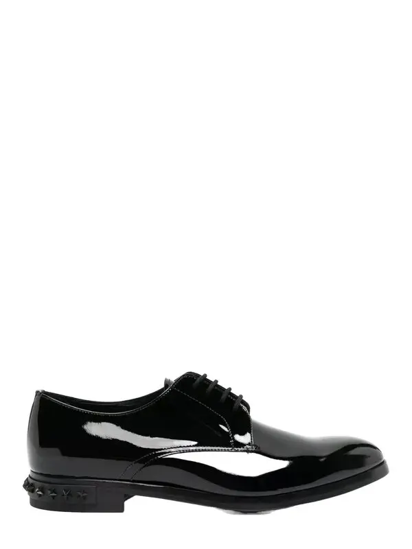 Philipp Plein Derby Stars Leather Oxford Shoes - Black