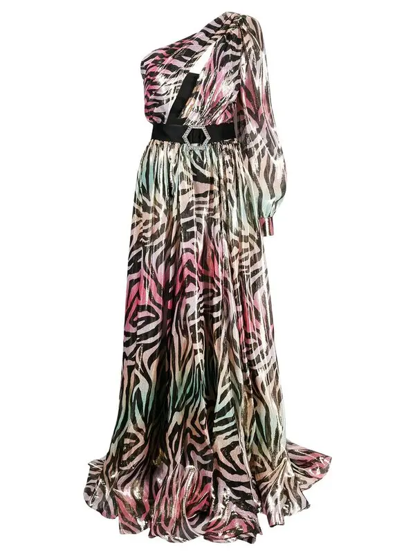 Philipp Plein Jungle Long Dress - Pink