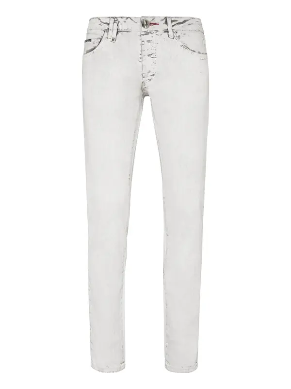 Philipp Plein Skull-stamp Skinny Jeans - Neutrals