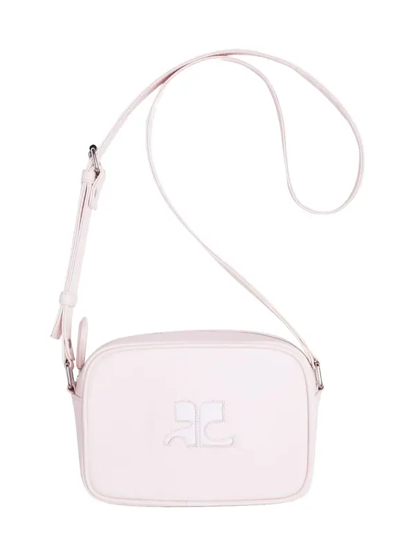 COURREGES Re-edition Leather Camera Bag - Pink