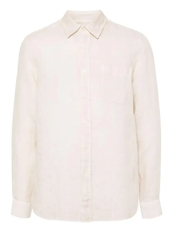 120% Lino Long-sleeves Linen Shirt - Neutrals