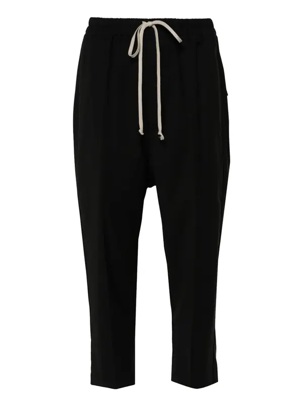 Rick Owens Cropped-leg Trousers - Black