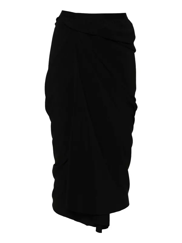 Rick Owens Asymmetric-design Skirt - Black