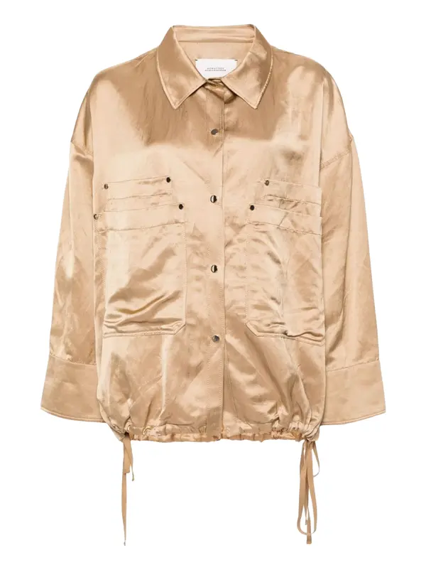 Dorothee Schumacher Drawstring Hem Shirt Jacket - Neutrals