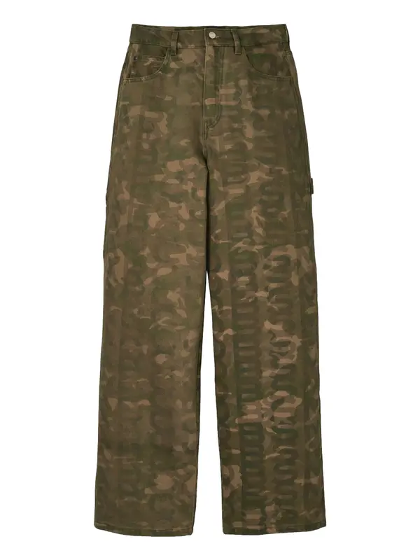 Marc Jacobs Camouflage-print Wide-leg Jeans - Green
