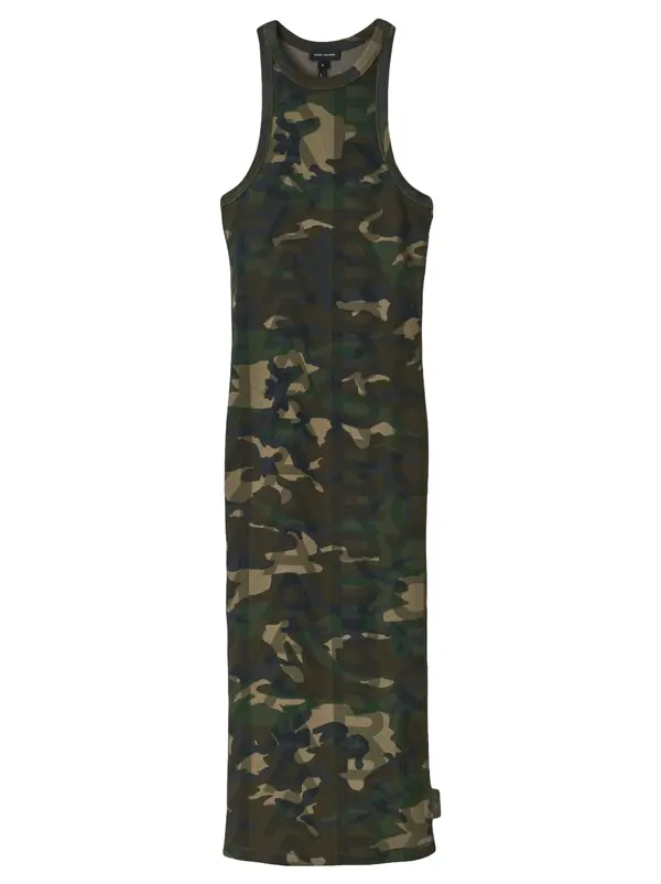 Marc Jacobs Camouflage-print Midi Dress - Green