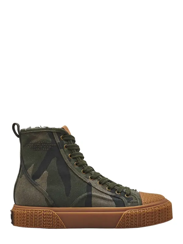 Marc Jacobs Camo Jacquard High-top Sneakers - Green
