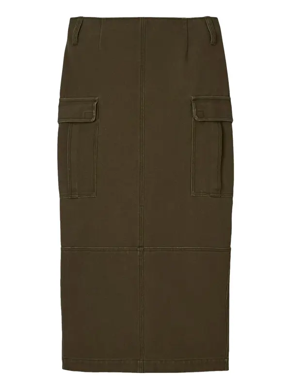 Marc Jacobs Canvas Cargo Midi Skirt - Green