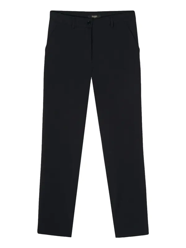 Seventy Slim-cut Cropped Trousers - Blue