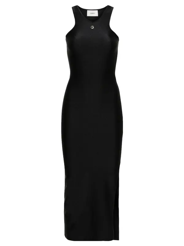 Coperni Logo-embellished Midi Dress - Black