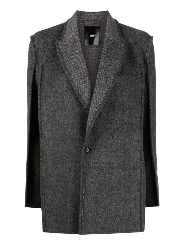 JNBY Textured Wool-blend Blazer - Grey