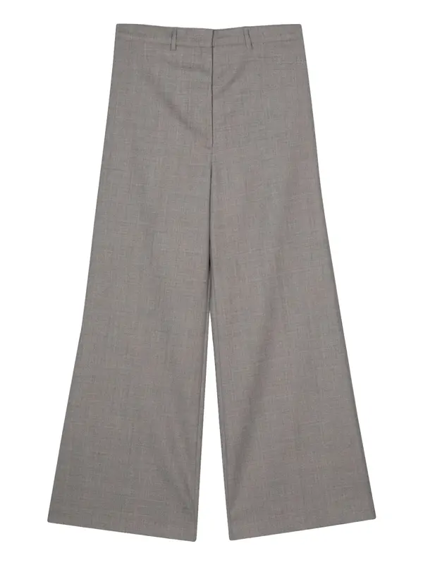 LOW CLASSIC Mélange Wide-leg Trousers - Grey