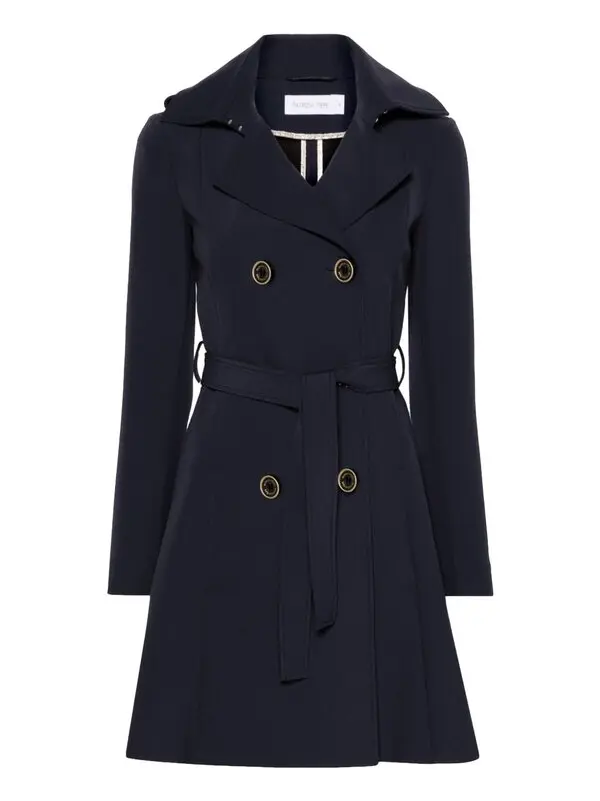 Patrizia Pepe Double-breasted Trench Coat - Blue