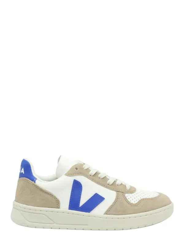 VEJA V-10 Chromefree Leather Sneakers - Neutrals