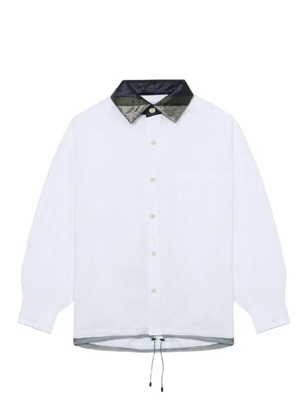 Kolor Striped-collar Cotton Shirt - White