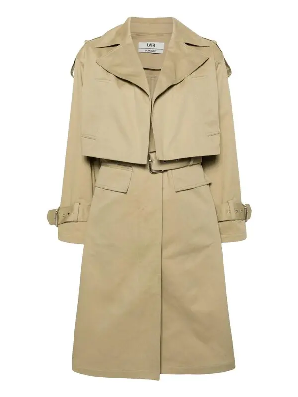 Lvir Three-way Cotton Trench Coat - Neutrals